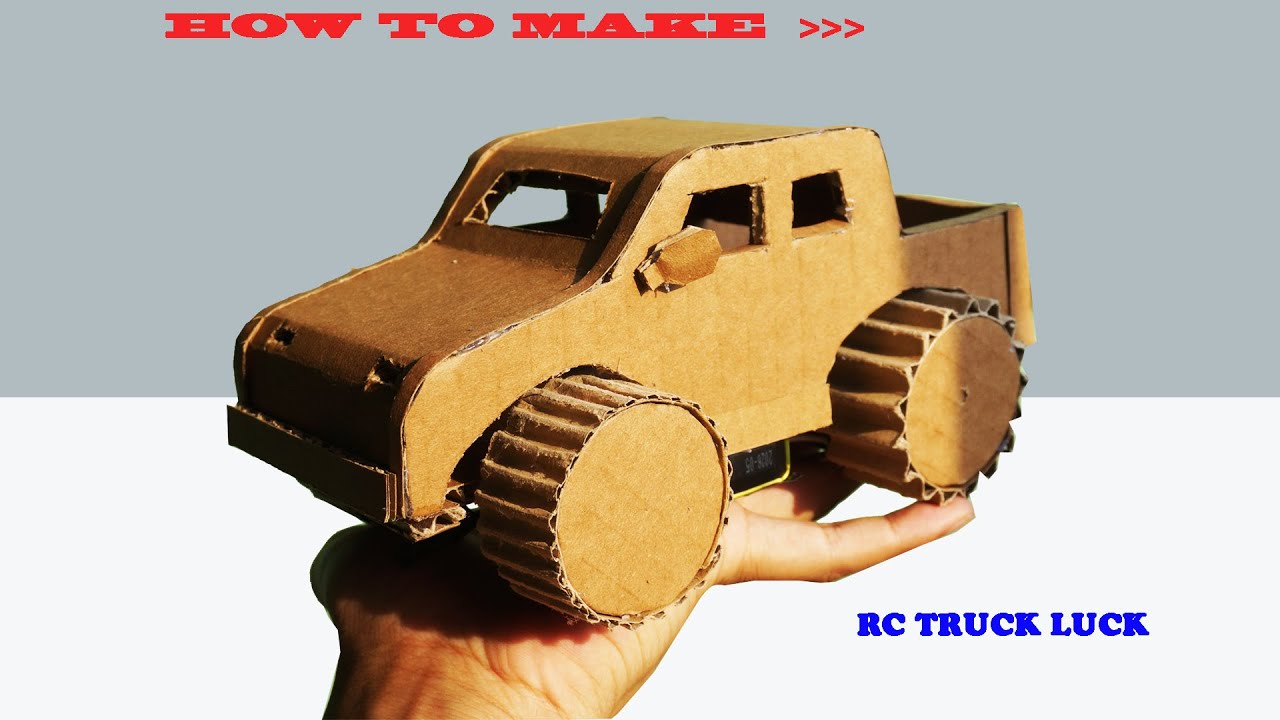 How to make RC car (pickup toy) from simple cardboard - YouTube