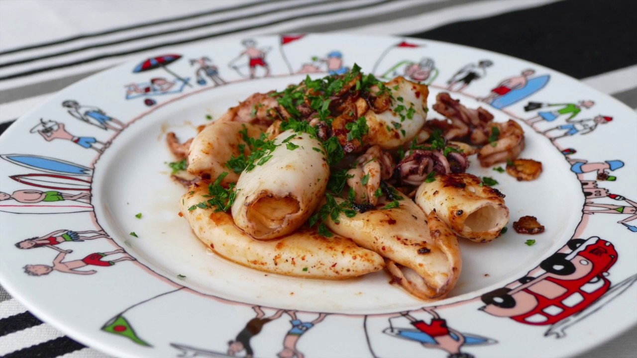 Les chipirons à la plancha ! - YouTube