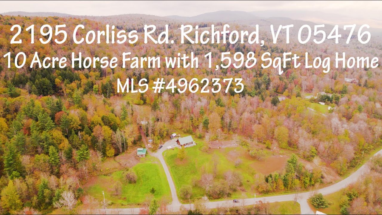 Log Home in the Vermont Countryside with 10+ Acre Horse Farm ...