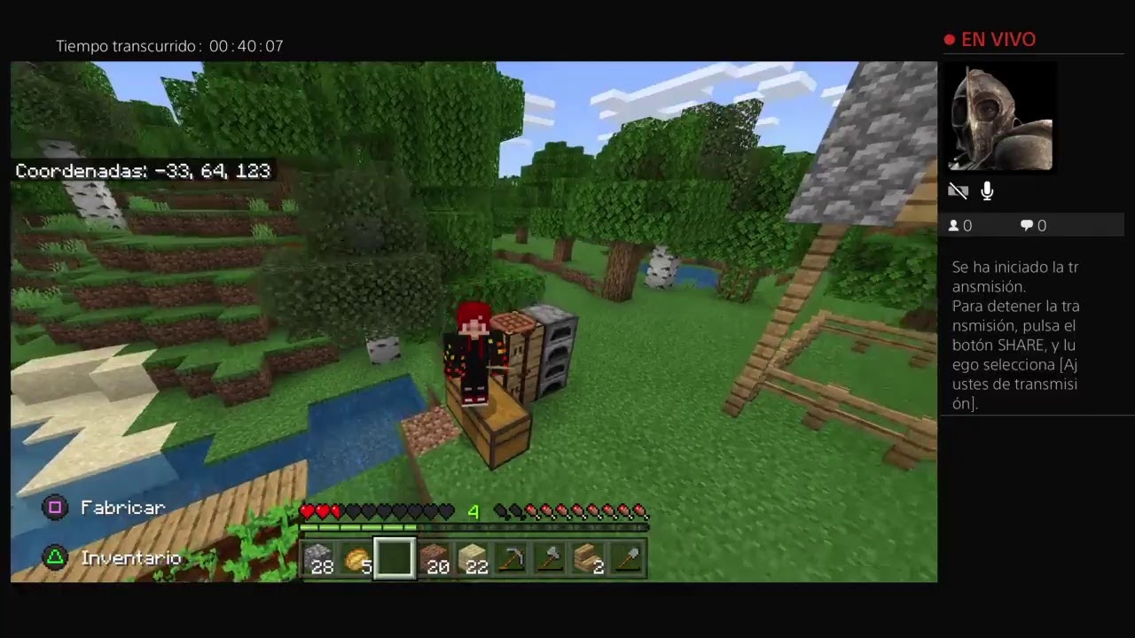 Transmisión de PS4 Minecraft cap 2 - YouTube