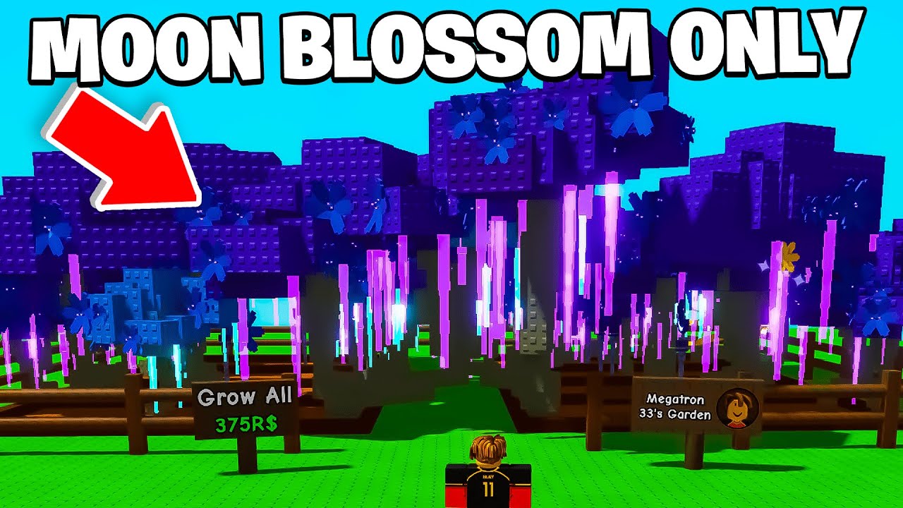 I Created a MOON BLOSSOM Only Garden in Grow a Garden.. - YouTube