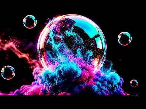 ✨ Satisfying Smoke Bubbles 🫧 | 4K OLED TV Background & Relaxing  Music