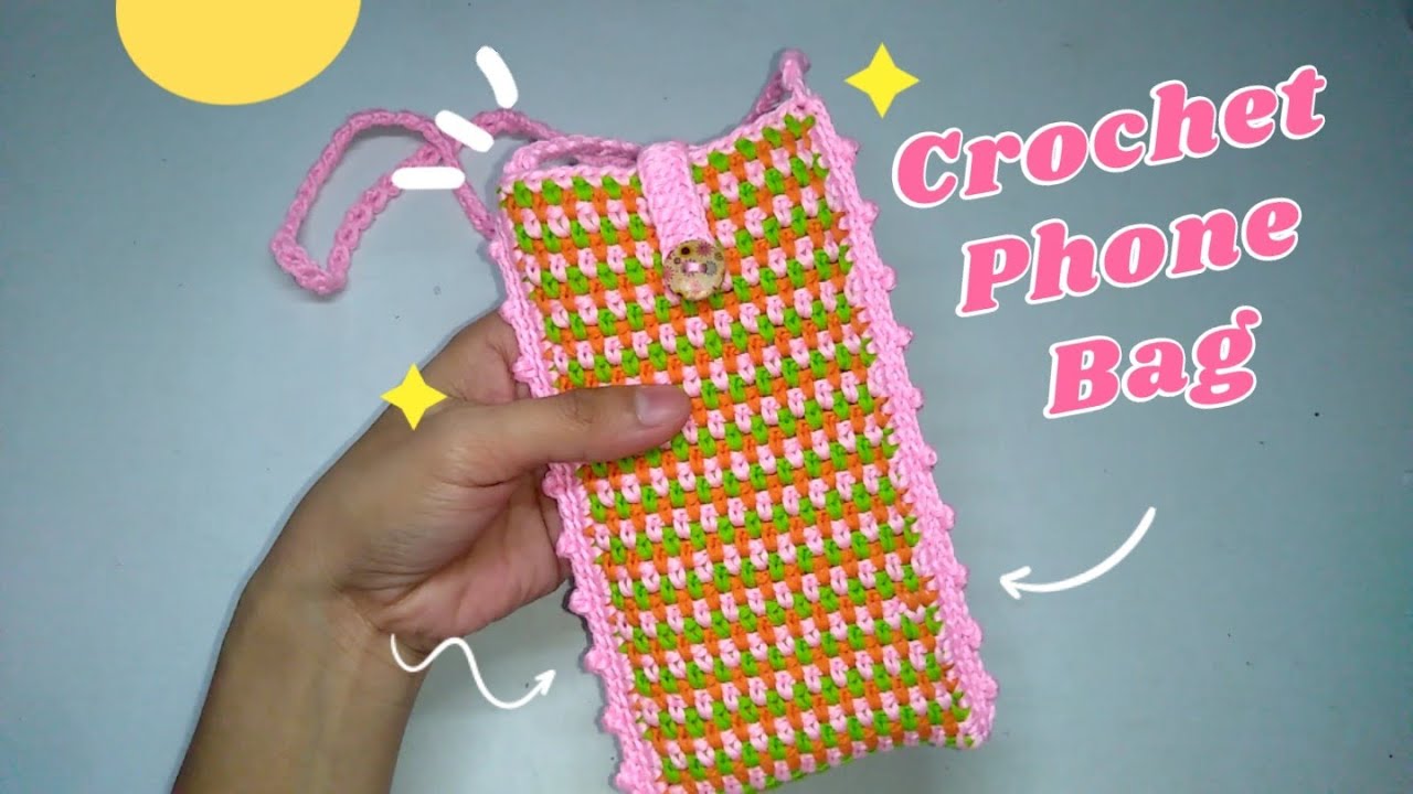 How to make Crochet Phone Bag | Phone Pouch | Tutorial - YouTube