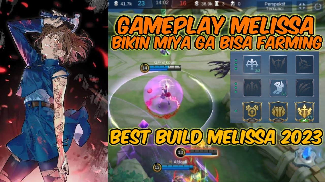 Bikin Miya Tidak Bisa Farming!! Best Build Melissa 2023! Mobile Legends ...