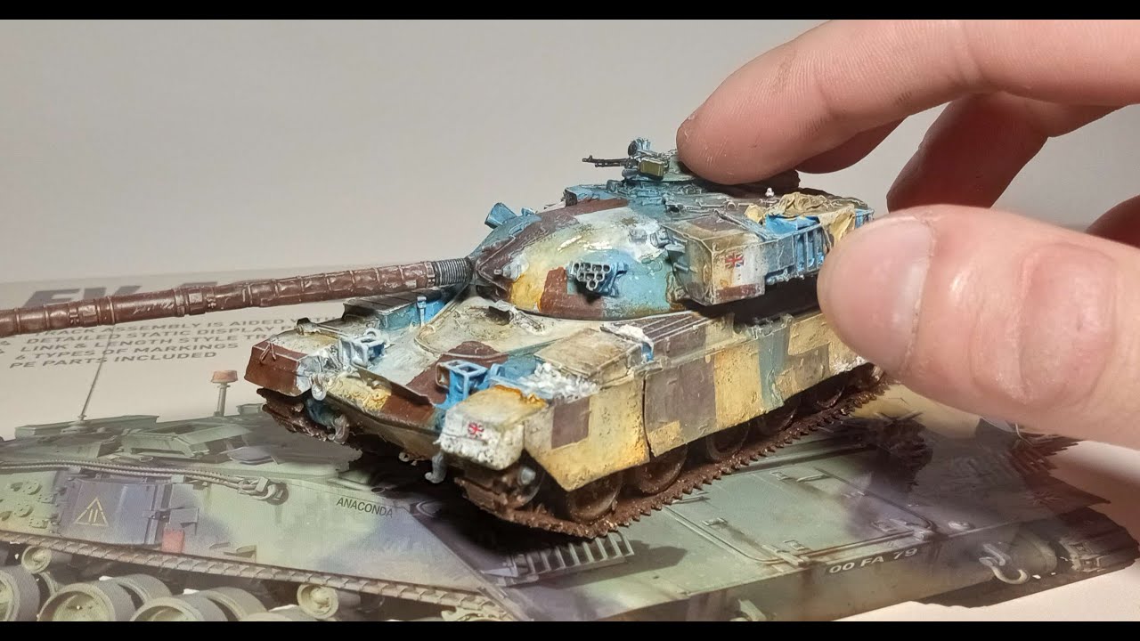 How To Brush Paint The Berlin Parade Camouflage// Takom 1/72 Chieftain ...