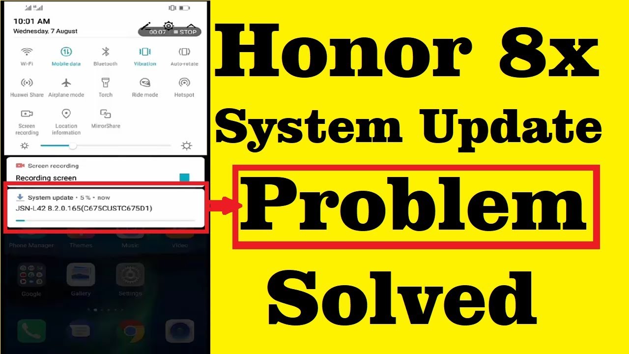 How To Solve Honor 8x System Update Notification Problem - YouTube