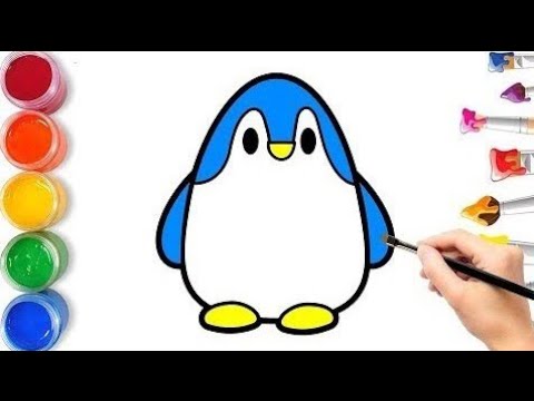 bolalar uchun pingvin rasmini chizish/drawing a penguin for children ...