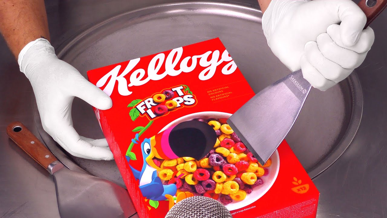 Kelloggs FROOT LOOPS - Ice Cream Rolls | crunchy Cereal and Milk ...