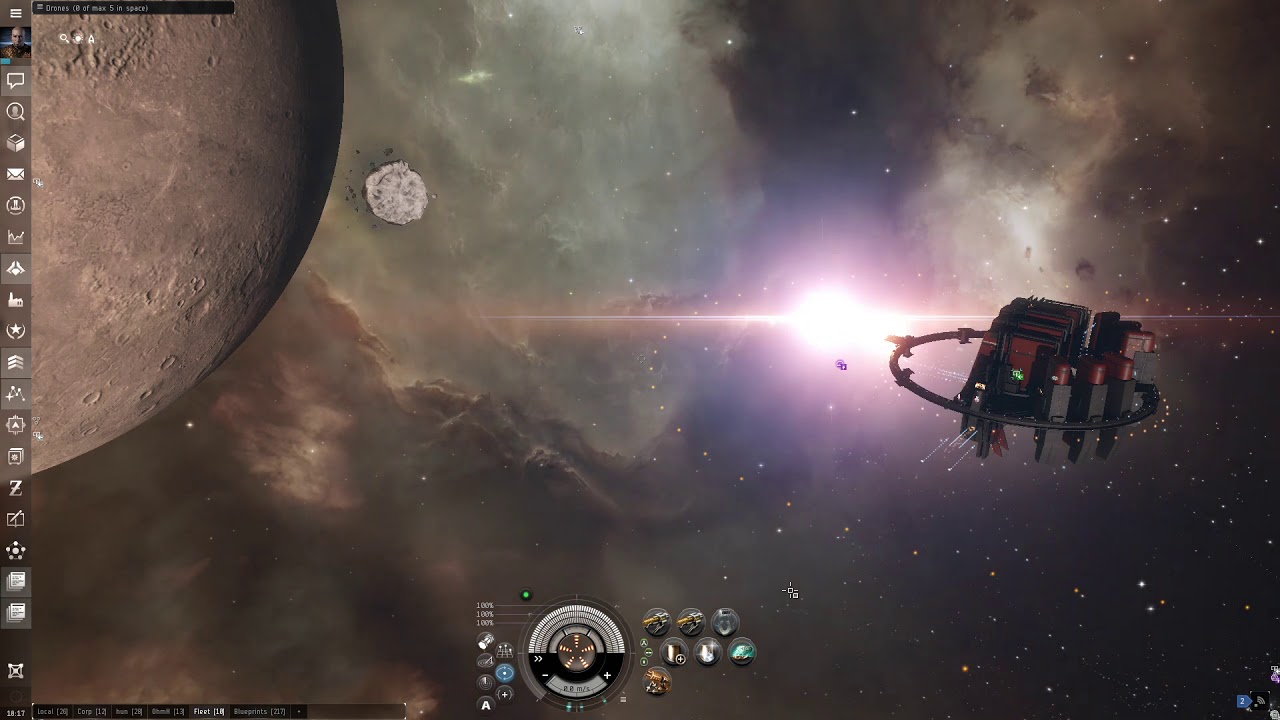 EVE Online Moon chunk explosion - YouTube