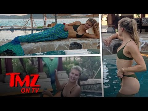 Genie Bouchard Ditches Mermaid Tail For Tiny Black Bikini On Necker Island | TMZ TV