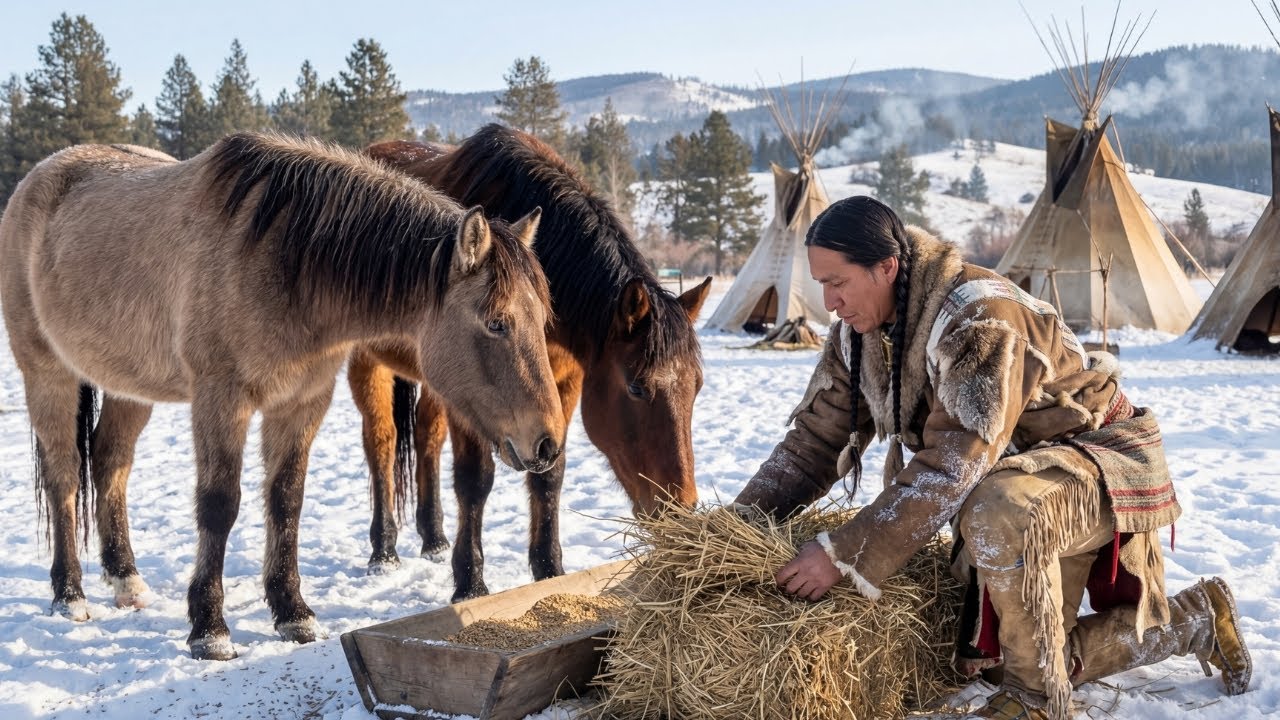 How Native Americans Protected Horses from Brutal Winter Cold - YouTube