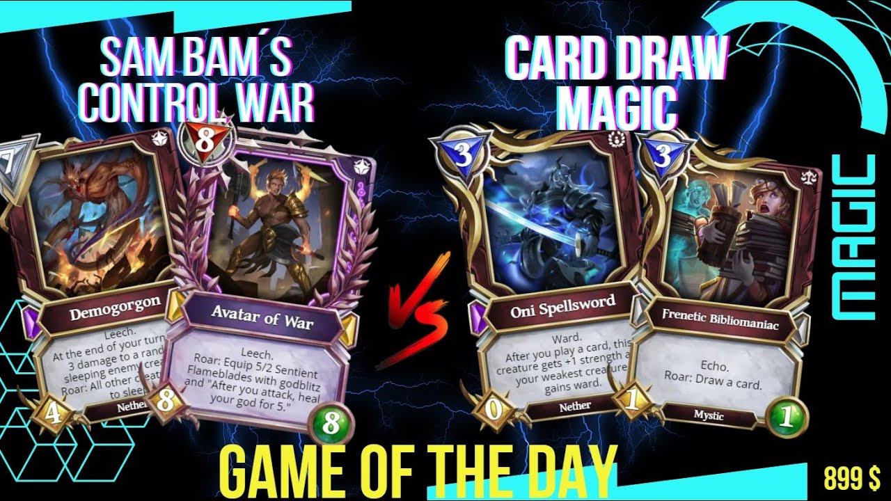 Gods Unchained: Game of the Day, SamBams Control WAR vs Magic Card Draw ...