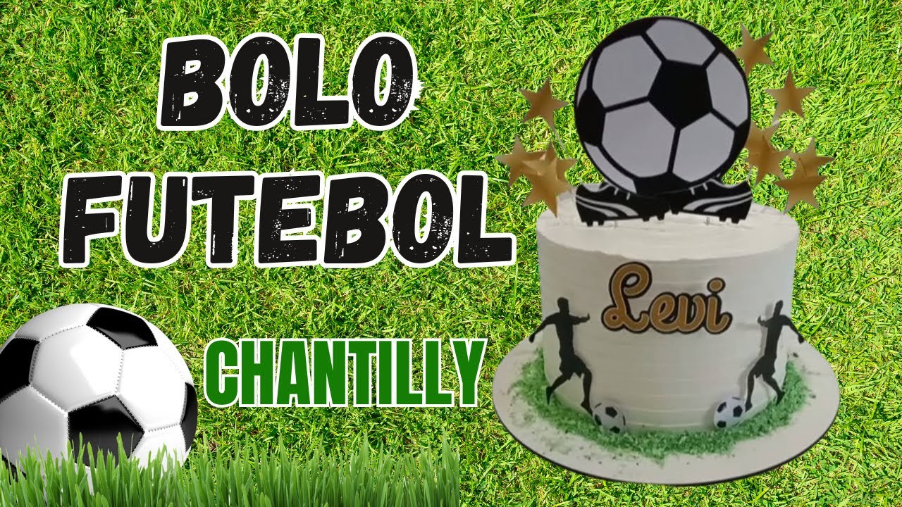 Bolo Tema Futebol, Grama comestivel, Football cake, Football cake ...