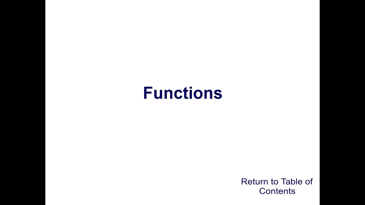 Alg 1 Functions - Introduction - YouTube