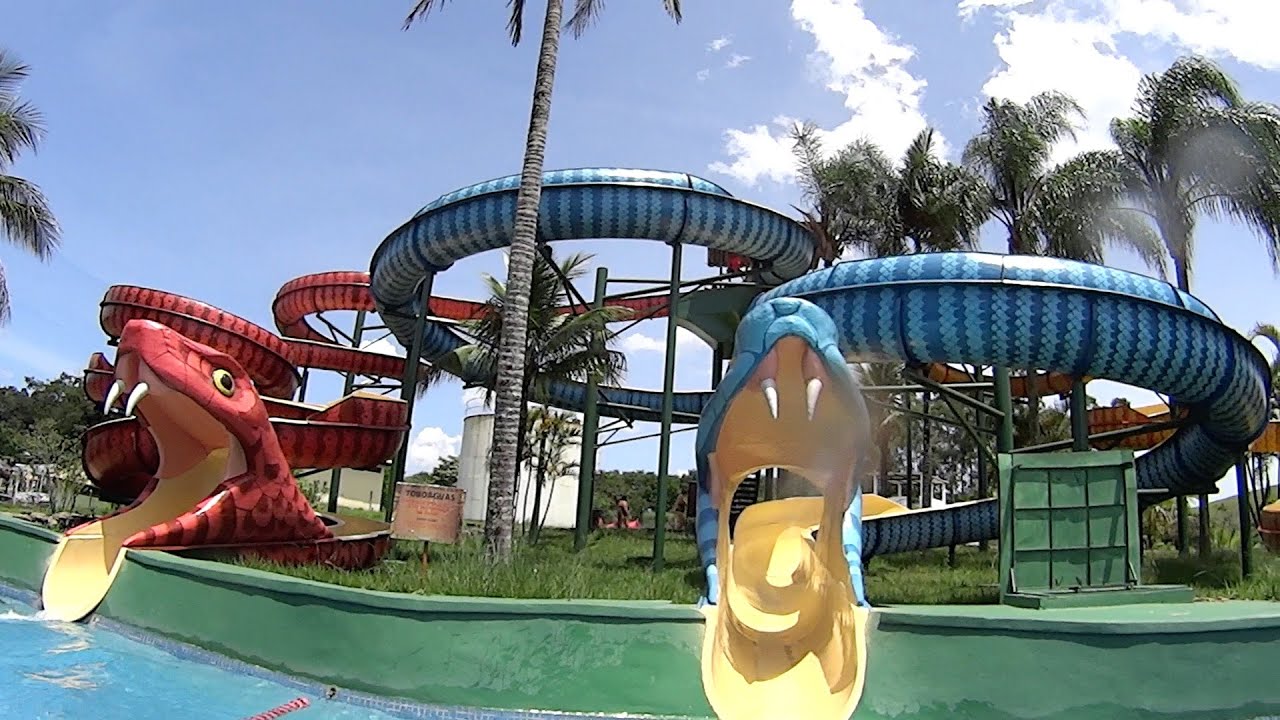 Scary Snake Water Slide at Aldeia das Águas Park Resort - YouTube