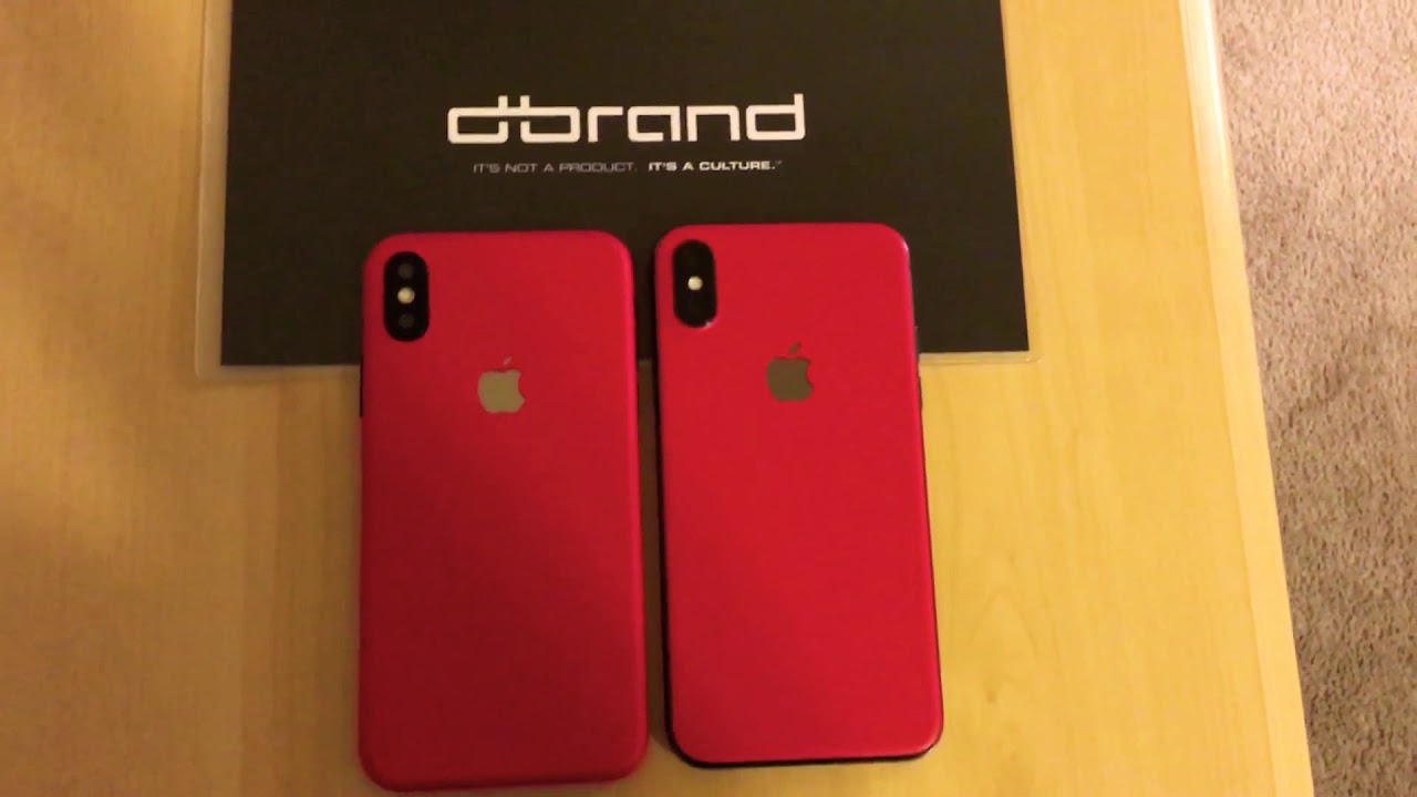 dbrand red skin iPhone X XS product red - YouTube