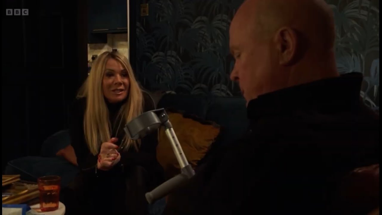 Eastenders Phil throws his crutches near Sharon saying he doesn’t get a ...