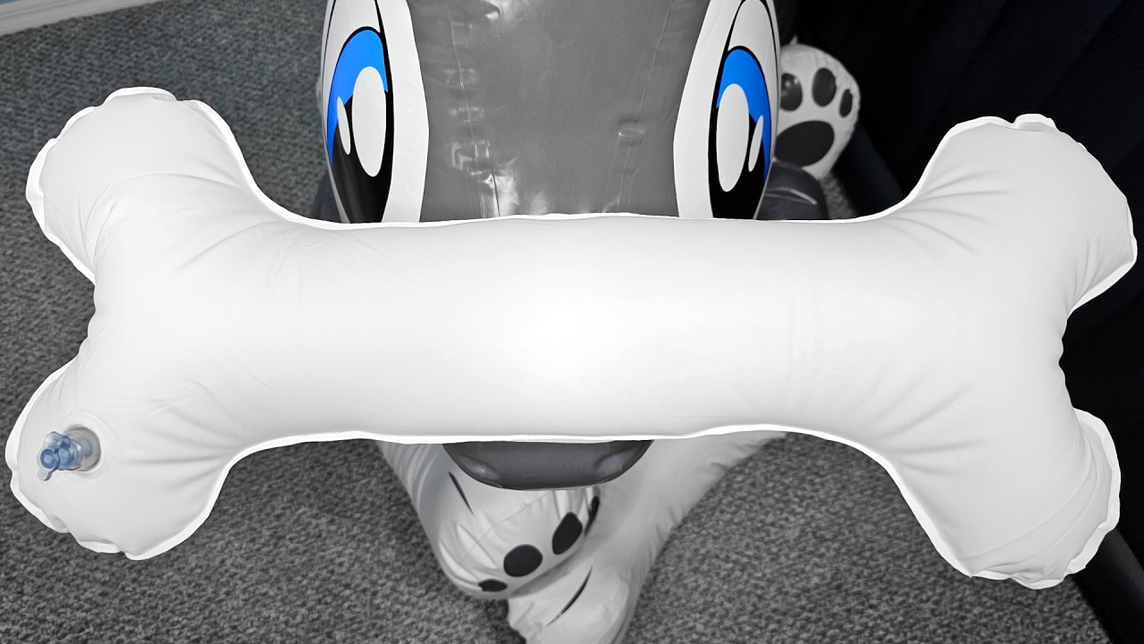 Building an Inflatable Cartoon Dog Bone - YouTube