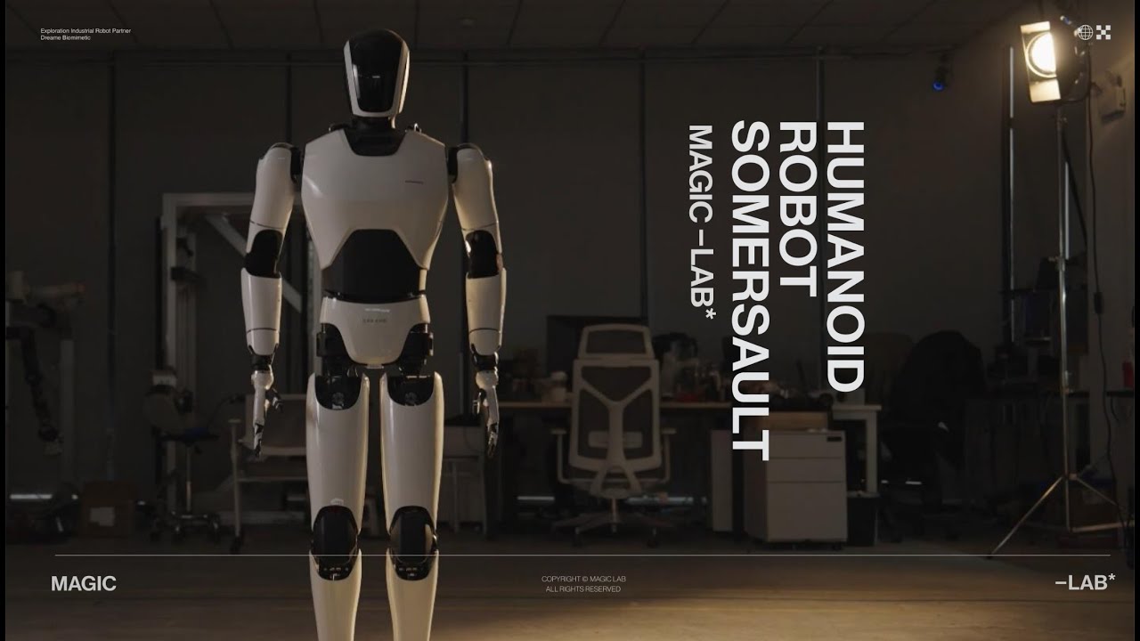 The first humanoid robot somersault powered by electrical - YouTube