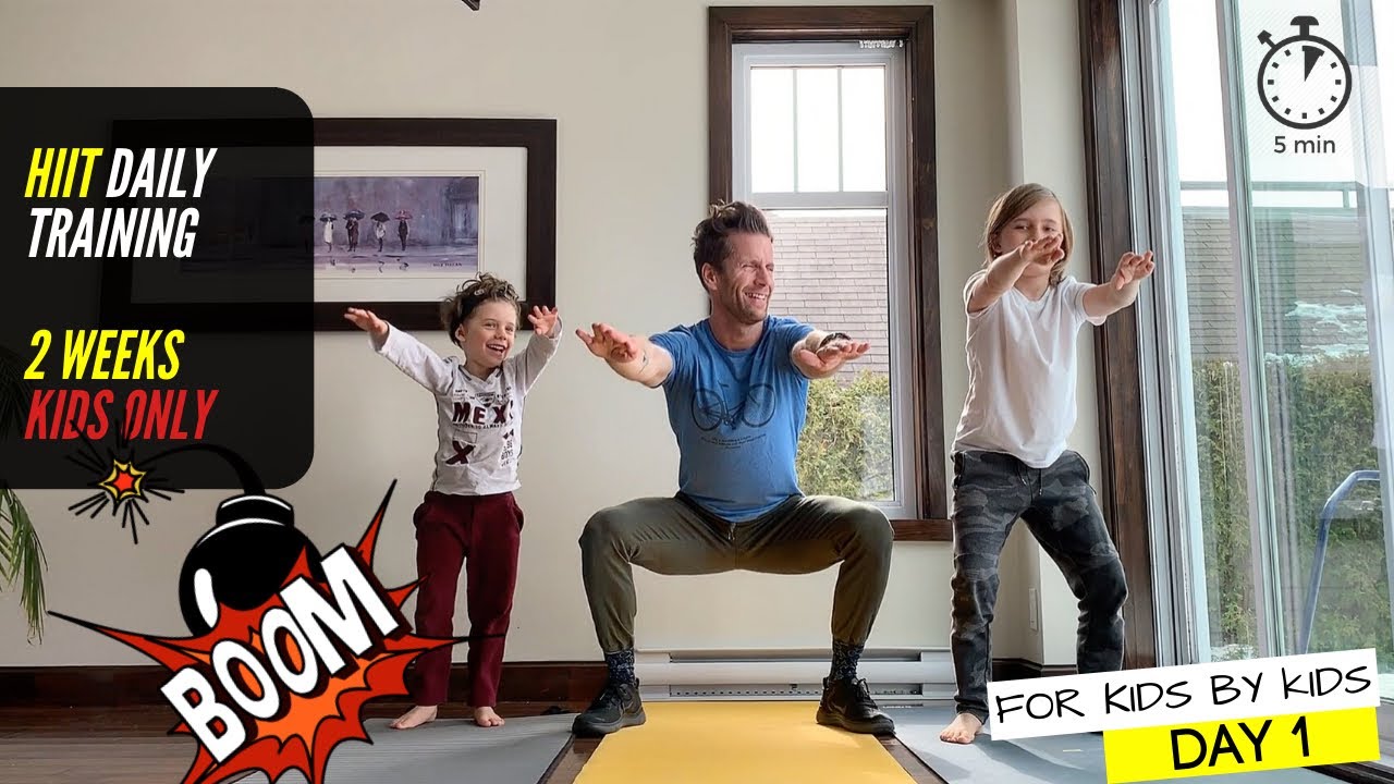 Entraînement pour enfant Hiit #1 / Kids tabata training / Family cardio ...