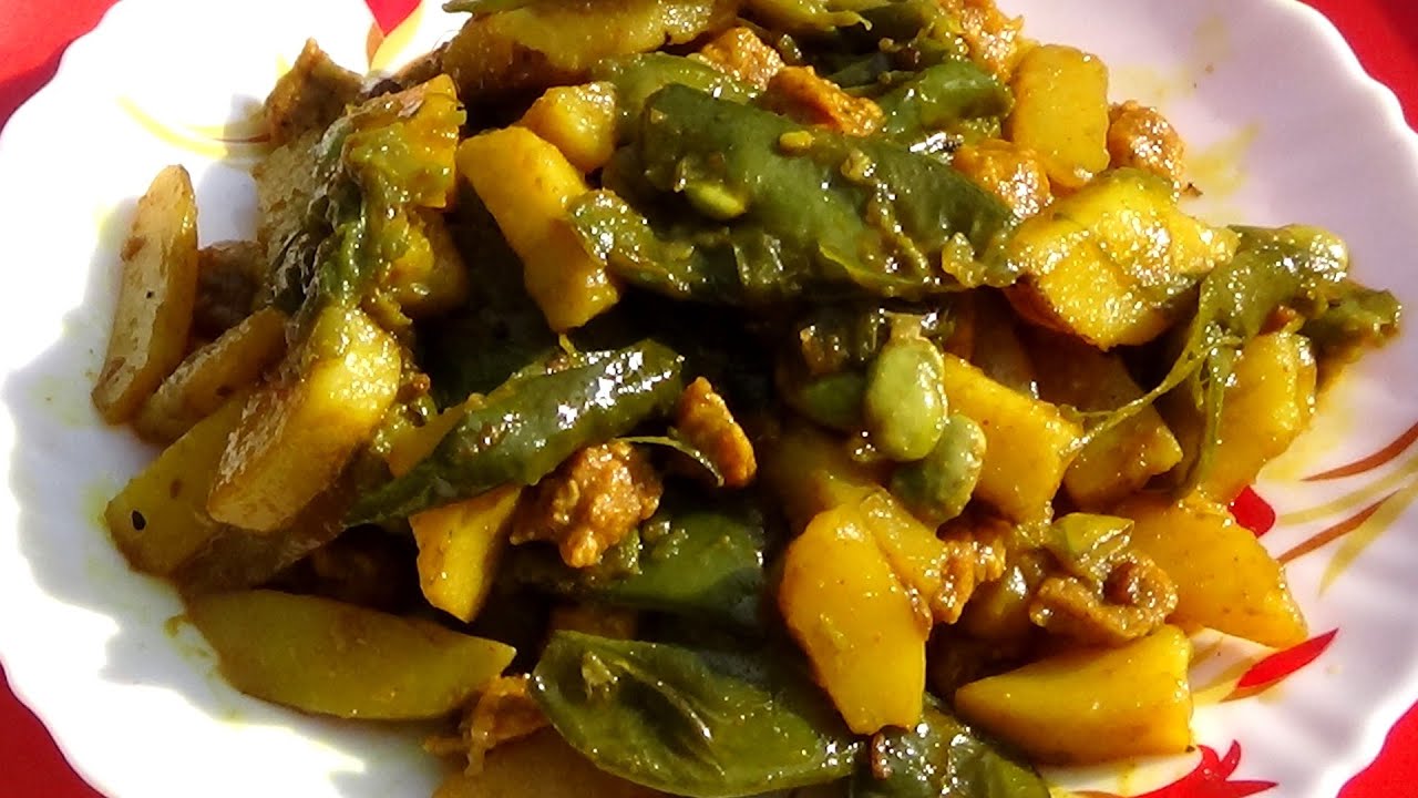 কম মসলায় ভাত রুটির জন্য সেরা নিরামিষ রান্না//Sim Recipe Bengali//Sim ...