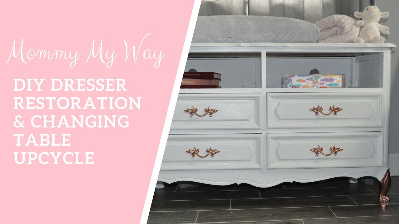 DIY French dresser restoration / upcycle changing table for nursery ...