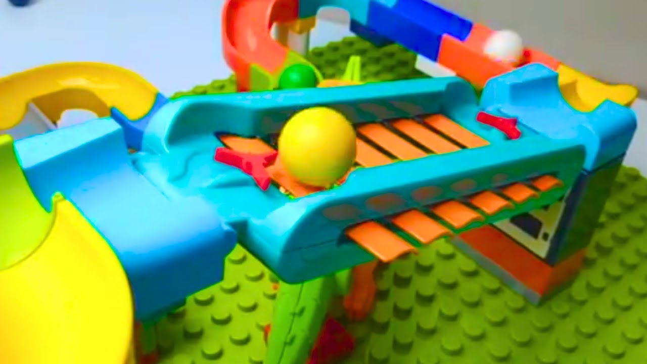 Satisfying Building Block Coaster Marbles Run Race ASMR - The Marble ...