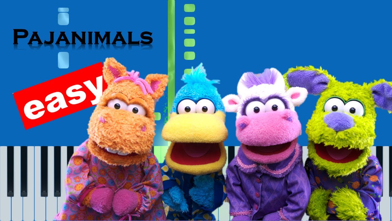 Jim Henson's Pajanimals (Slow Easy) Piano Beginner Tutorial - YouTube