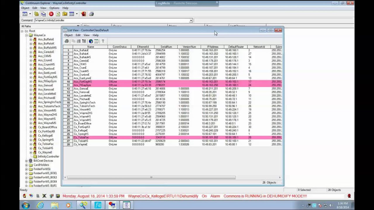 Andover Continuum/Cyberstation Video 12 - Determining the Comm Status ...