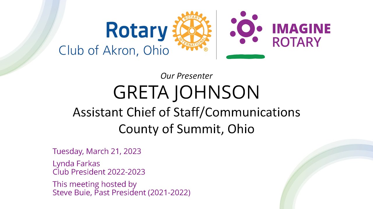 Greta Johnson, Assistant Chief of Staff, County of Summit, OH - YouTube