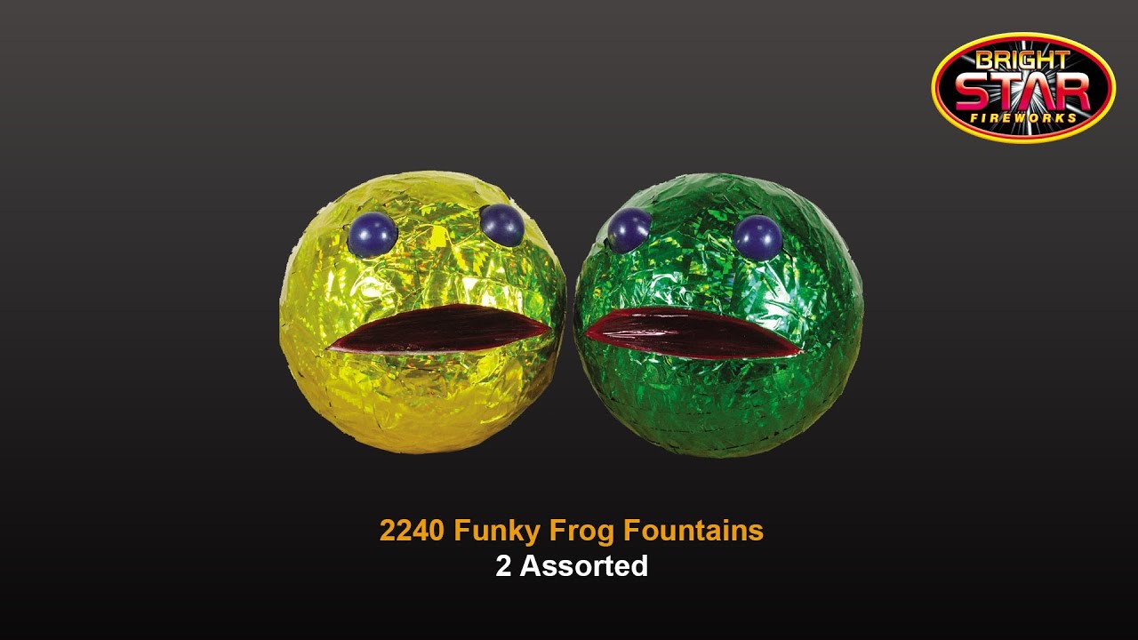 Bright Star Fireworks - 2240 Funky Frog Fountain - YouTube