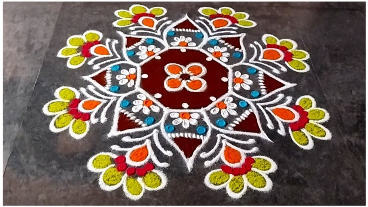 Avani Matham Krishna Navami Special Rangoli Design / Daily rangoli ...