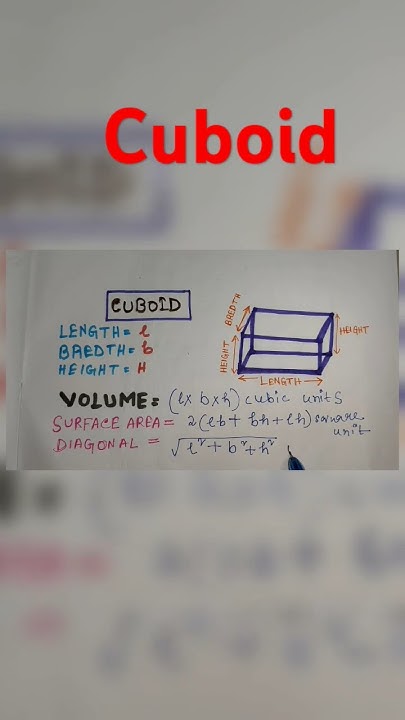 Cuboid Measurement All Formula #maths #mathstricks #cuboid - YouTube