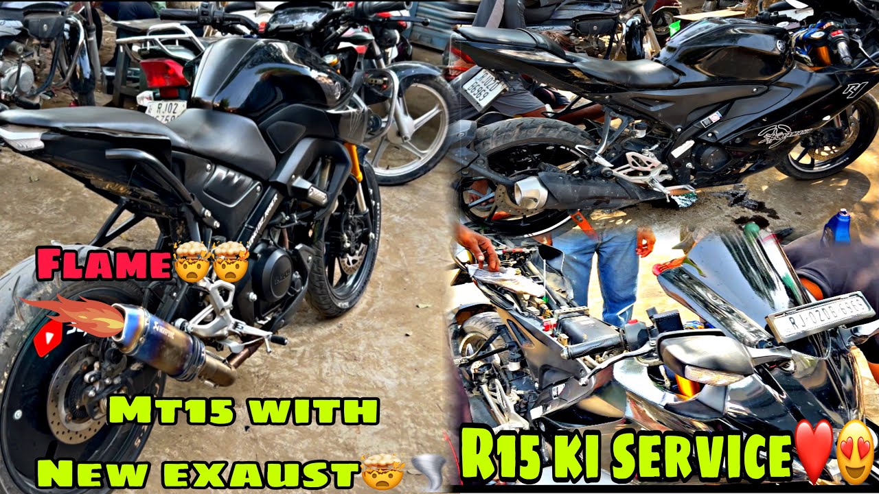 R15 V4 Service Details & MT15 Ko Banaya Beast – New Exhaust Sound Check🤯 ️‍🔥🌪️ #r15v4 #mt15 # ...