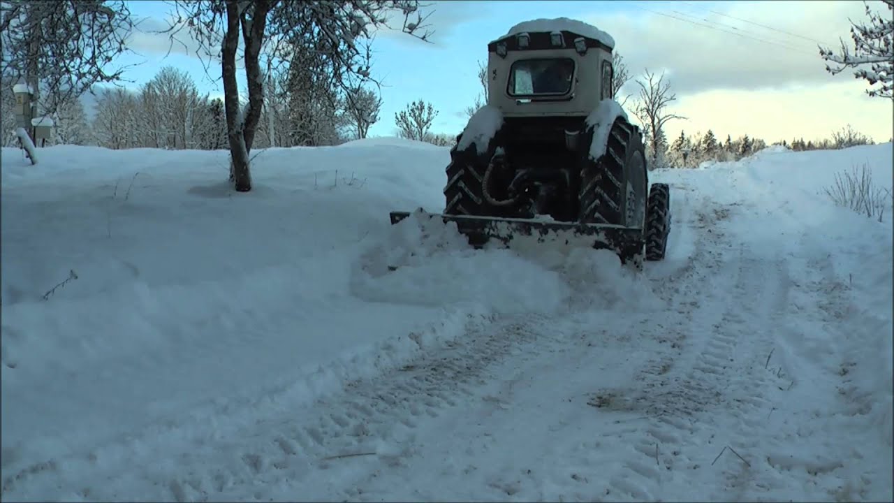 First Snow For My DIY Homemade Snow Plow - YouTube