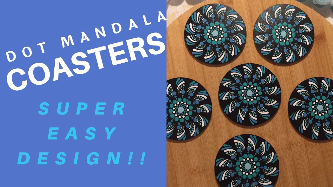 Mandala Art - Dotted coasters - YouTube