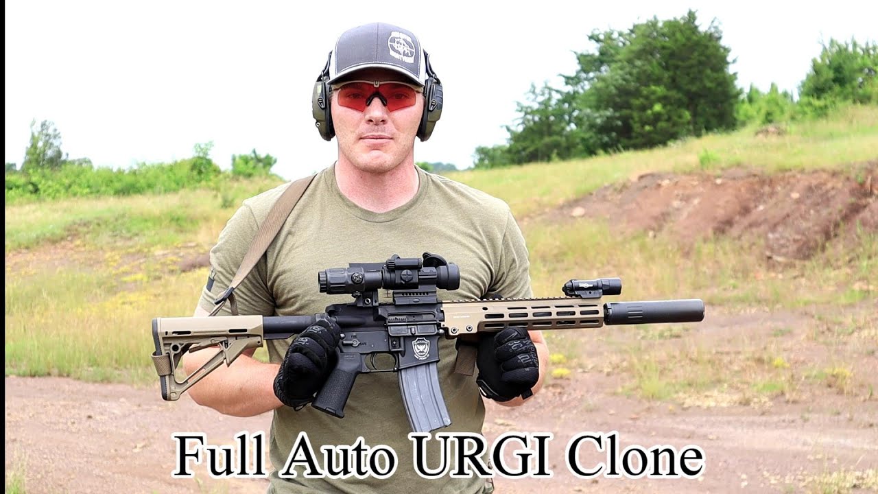 AR15 Full Auto w/ Suppressor (URGI Clone) - YouTube
