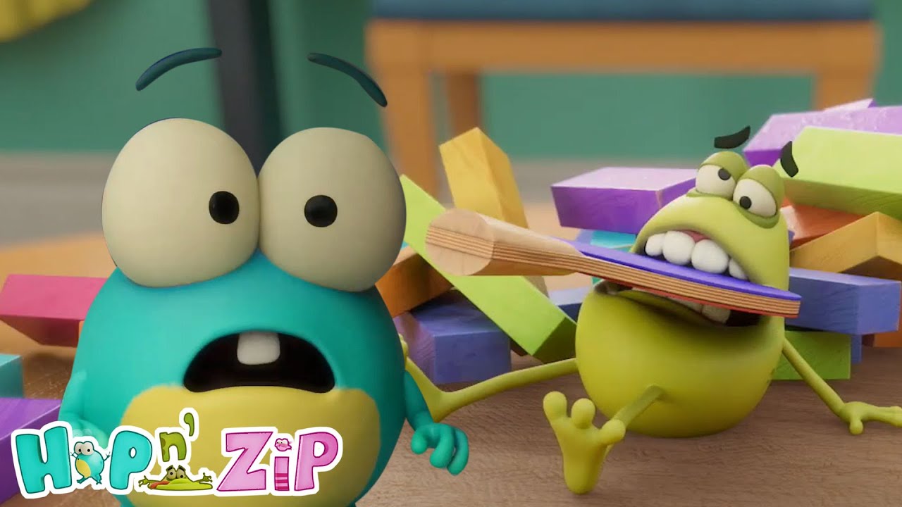 Zestaw Gier i Rozwal Zabawna Kreskówka Hop and Zip dla Małych Dzieci ...