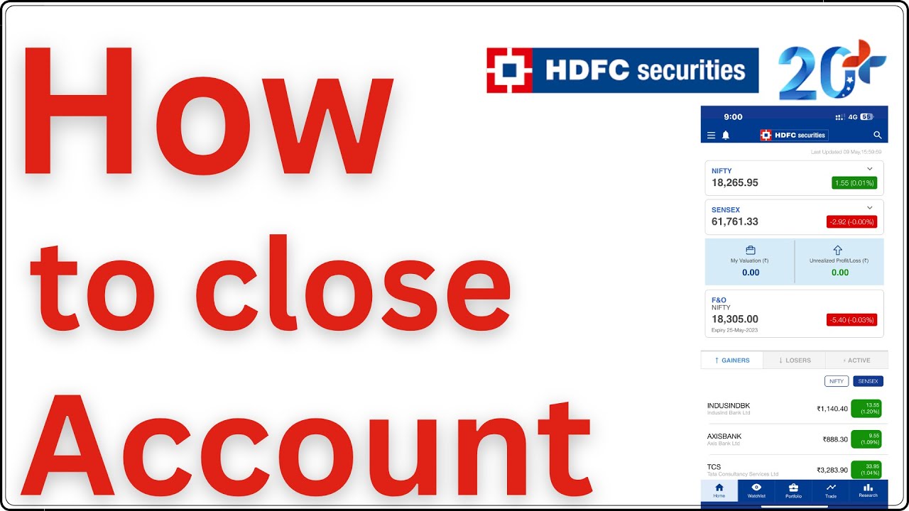 How to Close HDFC securities Demat & Trading Account Online - YouTube