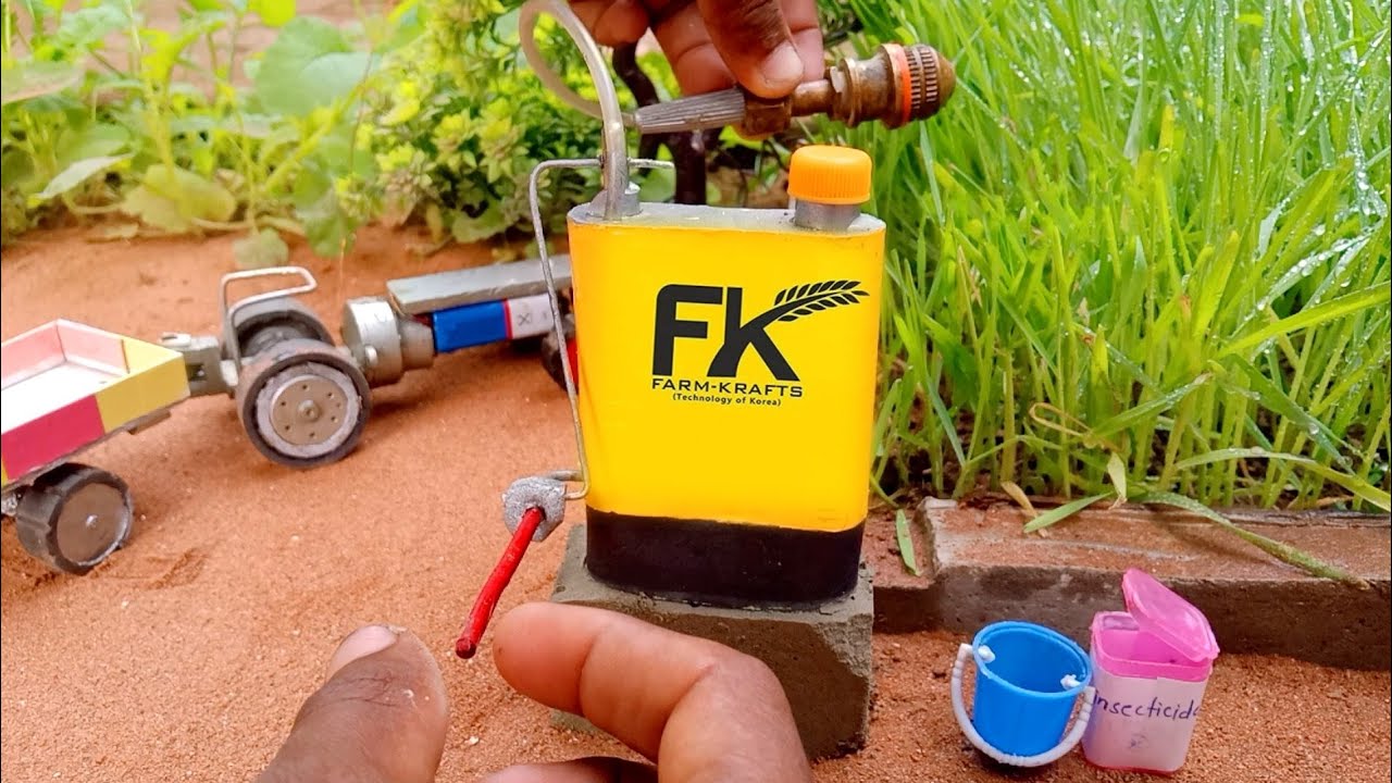 diy tractor hand spray machine mini science project | Keep Villa ...