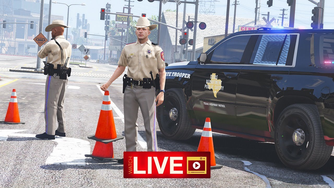 LSPDFR LIVE - Texas State Trooper - My home state - YouTube