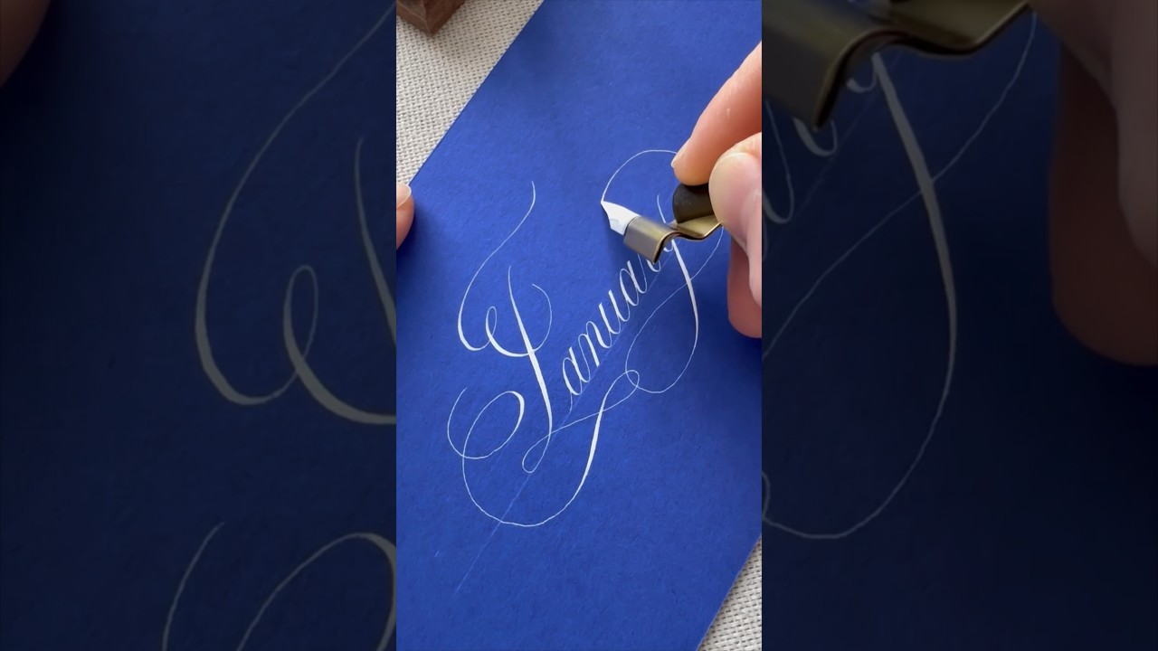 January. How to write: beautiful handwriting - YouTube