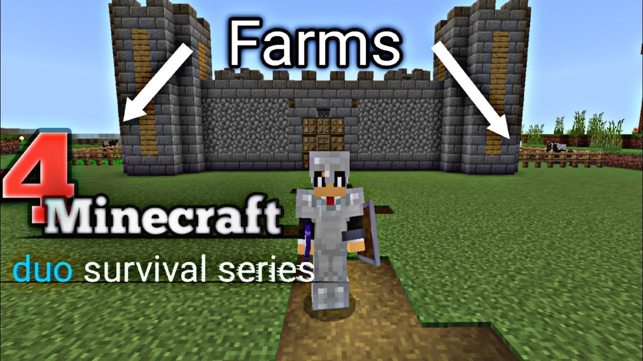 Minecraft duo survival series #4. Rebuilding my food farm. - YouTube
