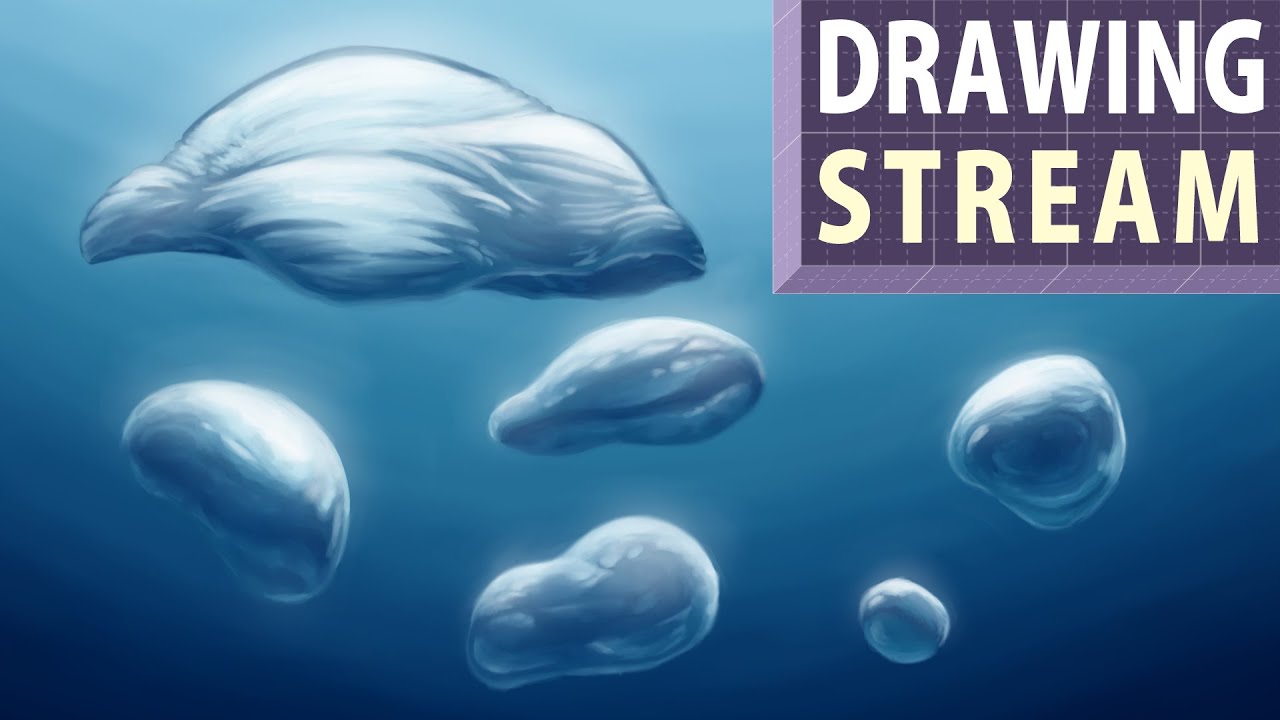 Making some underwater bubble drawings for the upcoming tutorial ...