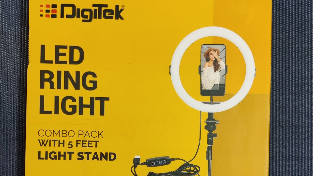 DIGITEK 12" inch LED Ring Light with Tripod Stand | DRL 12C | Unboxing ...