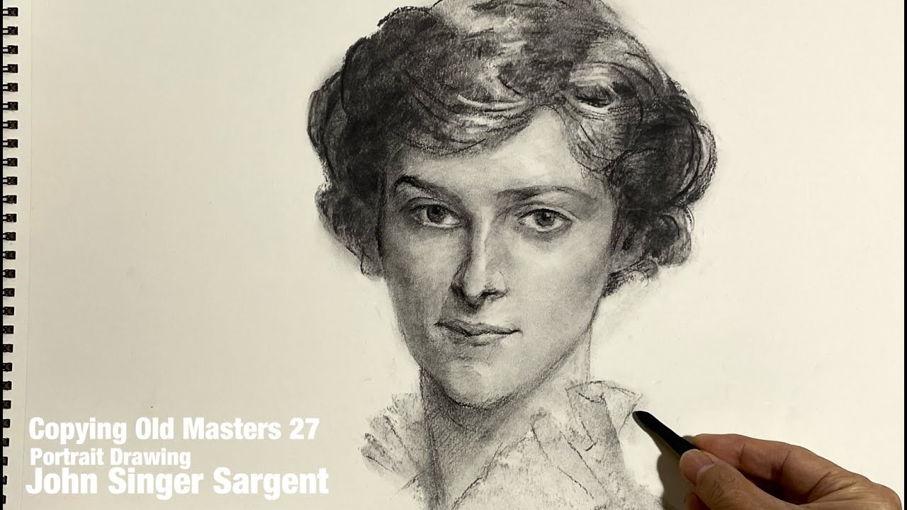 Copying Old Masters 27/Portrait Drawing/John Singer Sargent 模写27/ポートレイト ...