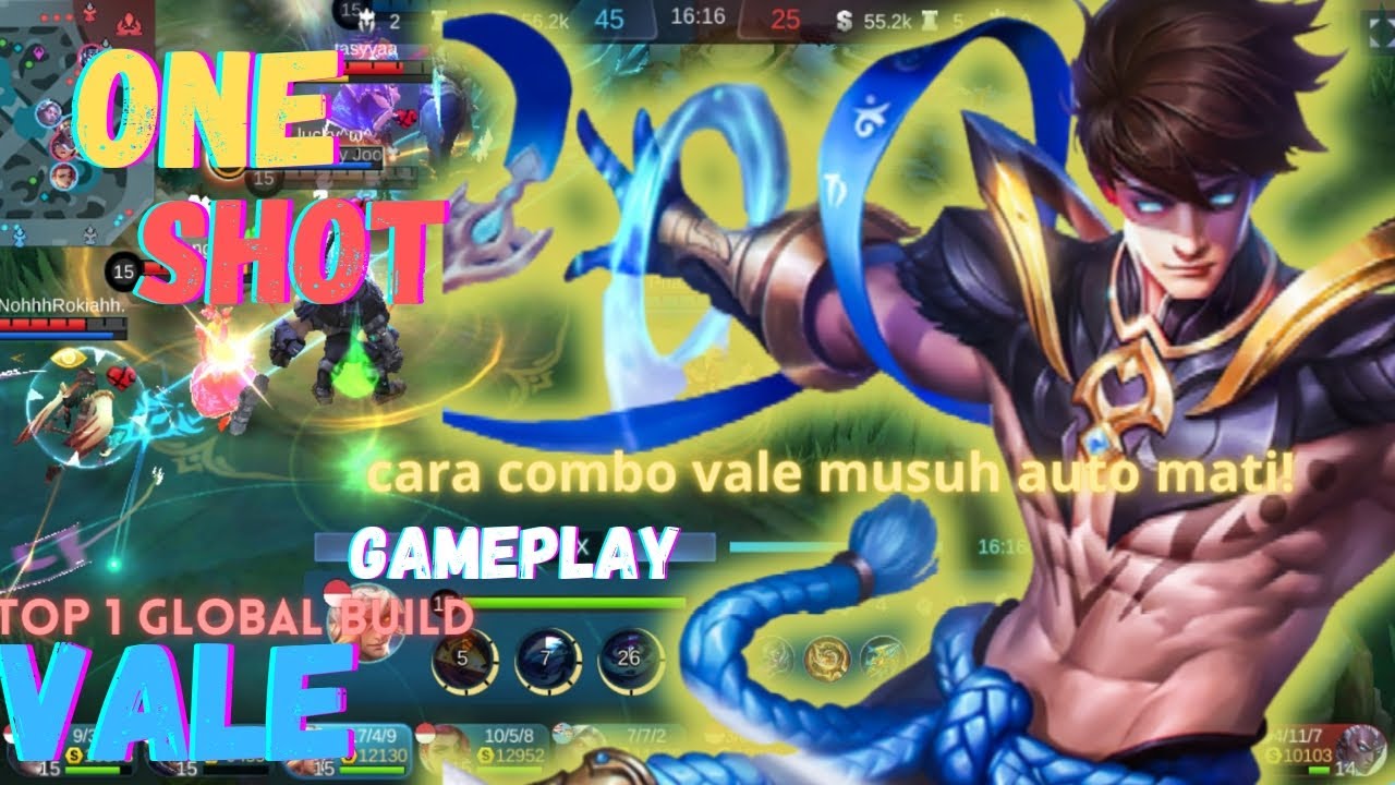 VALE TOP 1 GLOBAL BUILD || TUTORIAL COMBO VALE MUSUH LANGSUNG MATI ...
