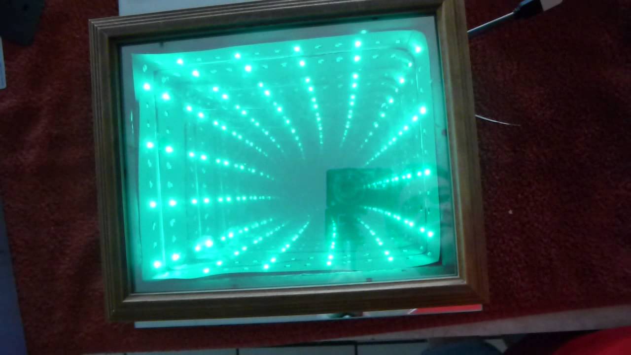 Prototype Build of Infinity Mirror Using LED Strip - YouTube