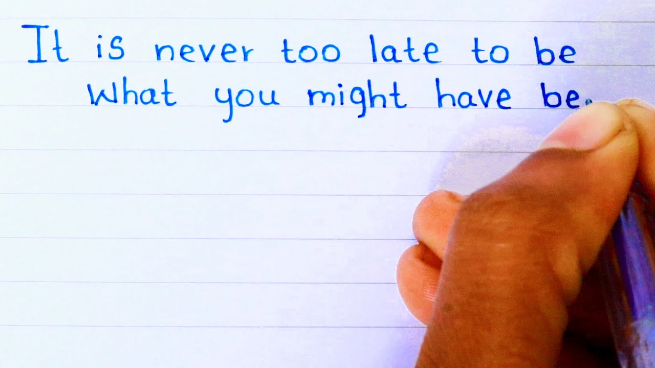 Motivation quote handwriting | English handwriting practice | Beautiful ...