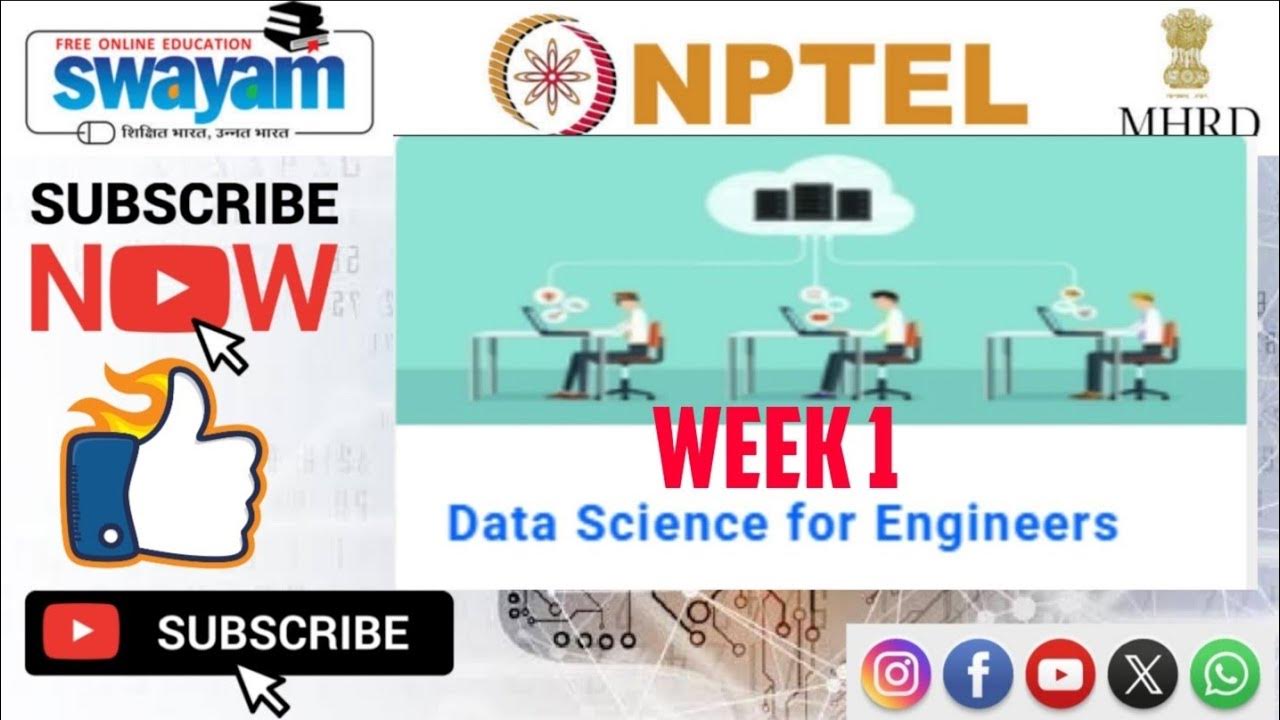 data science for engineers || WEEK-1 Quiz assignment Answers 1 2025 || NPTEL - YouTube
